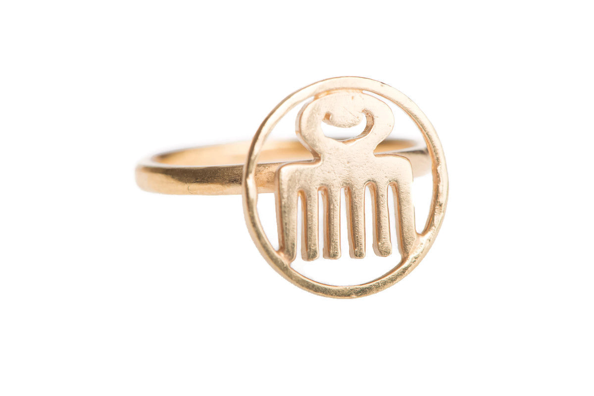 Beauty Adinkra Ring (Duafe) – Ahima Jewellery Studio